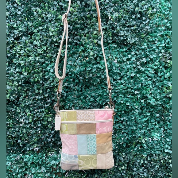 Coach | Bags | Coach Patchwork Swingpack F878 In Pastel Colors | Poshmark